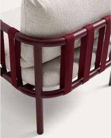 Červený/béžový hliníkový zahradní lounge set pro 4 osoby Omala – Kave Home
