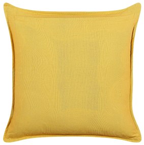 Sada 2 sametových polštářů 45 x 45 cm žluté RAPIS Beliani