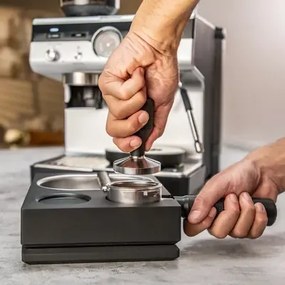 Krups Precision XP801T černá / Pákový kávovar / nerezová ocel / otočné