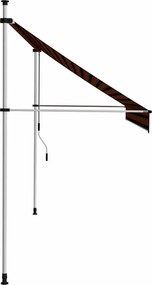Ručně zatahovací markýza 300 cm oranžovo-hnědá 145838
