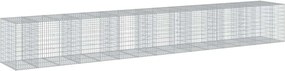 Gabionový koš s víkem 750 x 100 x 100 cm pozinkované železo 3295203