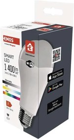 Led žárovka emos chytrá led žárovka gosmart a65 e27 14 w (94 w) 1 400 lm rgb stmívatelná wi-fi