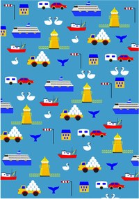 Vendula Frydrychová | Icelandic Pattern Rám: Černý, Velikost: 70 x 50 cm