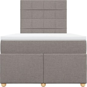 Box spring postel s matrací taupe 120x190 cm textil 3291223