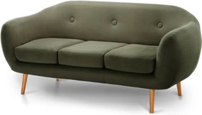 Olivově zelená dvoumístná pohovka Scandi by Stella Cadente Maison