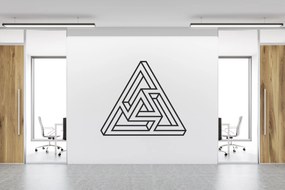Lepy.cz Samolepka na zeď Trojúhelník - Abstrakt Velikost (šířka x výška): 60x52cm, Barevná varianta: Světle růžová
