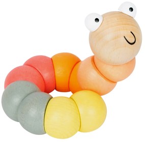 small foot Motorická hračka housenka 1ks růžová