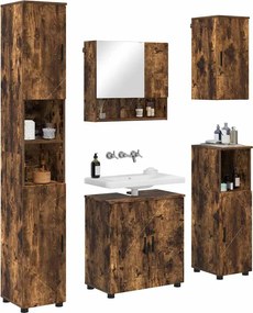 Sada koupelnového nábytku 5 ks Kouřový dub 61 x 35 x 64 cm 3392988