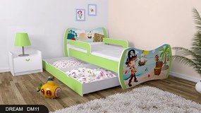 Dětská postel Dream vzor 11 160x80 cm zelená