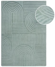 Tyrkysový ručně tkaný vlněný koberec 200x290 cm Zen Garden – Flair Rugs