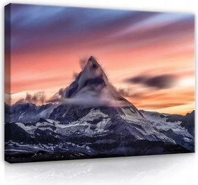 Obraz 100x75 Matterhorn hory západ slunce Alpy příroda klid krajina