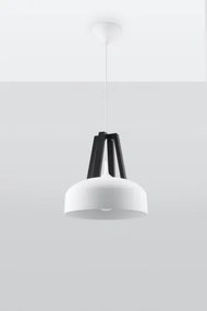 Závěsné svítidlo Sollux SL.0387 E27 60W bílá/černá