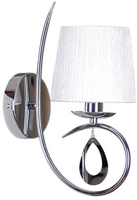 Nástěnná lampa ARNIKA 1xE14/40W/230V lesklý chrom/bílá