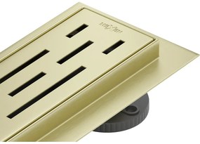Mexen Flat 360° M01 otočný liniový odtok 90 cm, zlatý kartáčovaný - 1A20090-40