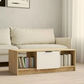 vidaXL Konferenční stolek 102 x 50 x 36 cm kompozitní dřevo [811349] Barva: bílá a dub sonoma