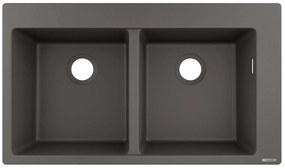 Hansgrohe - Vestavný granitový dřez S510-F770, kamenná šedá 43316290