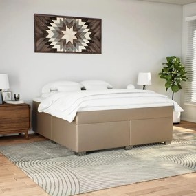 Box spring postel s matrací cappuccino 180 x 200 cm umělá kůže 3285224