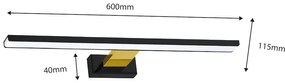 Nástěnné LED svítidlo Shine1, 1x LED 13,8w, 4000k, (60 cm), b/g