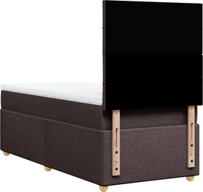Box spring postel s matrací tmavě hnědá 90x200 cm textil 3291166