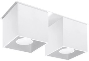 Stropní svítidlo Quad, 2x bílé kovové stínítko