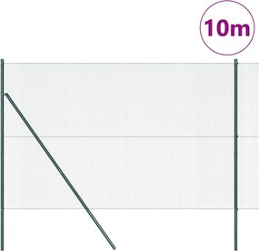 Zemní upevnění svařované drátěné ploty 10 x 1,6 m Zelená 3351706