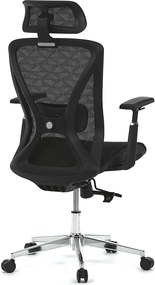 Ergonomická kancelářská židle NILS - černá síťovina