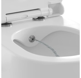 Ravak WC bidet Uni Chrome RimOff závěsný 36 x 51 x 35 cm integrovaná baterie a bidetová sprška bílá X01912