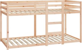 Patrová postel bez matrace 90 x 200 cm masivní borové dřevo 3206504