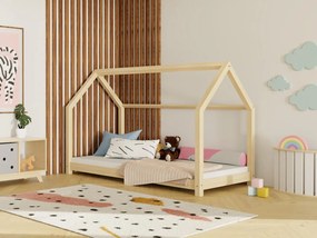 Benlemi Dětská postel domeček TERY Zvolte barvu: Béžová, Rozměr: 80x160 cm