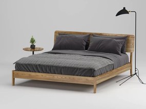Slee Skagen postel - jasan rustikální 180 x 200 cm - výprodej skladových zásob Moření: Olej palisandr, Rozměr: 180 x 200 cm