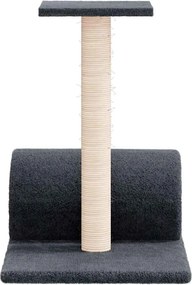 Škrabadlo pro kočky s tunelem tmavě šedé 60 x 34,5 x 50 cm 171698