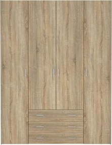 Šatní skříň Sid 154 x 49,5 x 200,4 cm, dub sonoma