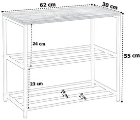 Botník STELLA 3 úrovně, černý