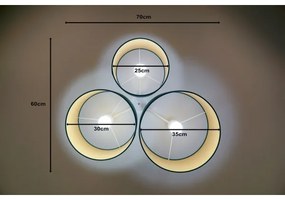 Duolla - Stropní svítidlo ROLLER TRIO 3xE27/60W/230V zelená/zlatá