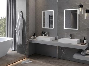Mexen Navia, LED koupelnové zrcadlo s podsvícením 50 x 70 cm, 6000K, ochrana proti zamlžování, 9803-050-070-611-00