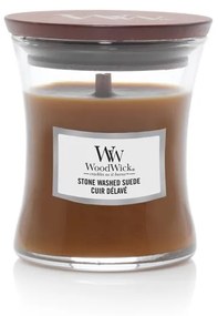 Woodwick svíčka malá Stone Washed Suede, 85 g