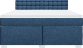 Box spring postel s matrací modrá 180x200 cm textil 3288287