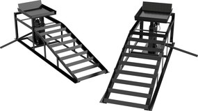 HOMCOM sada 2 hydraulických ramp, nosnost 3 tuny, nastavitelná výška 23–32,5 cm, pro pneumatiky do 23 cm, zvedací rampy pro výměnu oleje do garáže a …