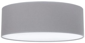 Stropní svítidlo Gaja, 1x šedé textilní stínítko, (bílé plexisklo), (fi 40cm)