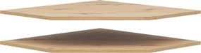 XXXLutz ROHOVÁ POLICE, dub artisan, 96/1,5/74 cm Carryhome - Šatní skříně - 002427022148