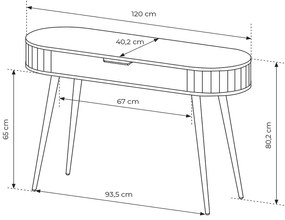 LOVI c | toaletka 1S | 120 cm | dub cremona