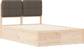 Rám postele s čalouněným čelem s čelo Taupe 120 x 200 cm 3405540