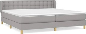 Box spring postel s matrací světle šedá 200 x 200 cm textil 3127149