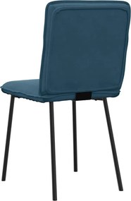 Jídelní židle 4 ks modré samet 3315319