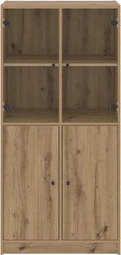 Highboard s dvířky dub artisan 68x37x142 cm kompozitní dřevo 3318723