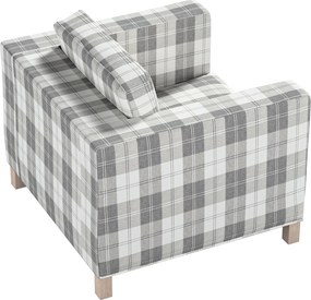 Potah na křesko IKEA Karlanda, krátký barva šedá látka pletený vzor, vzorované