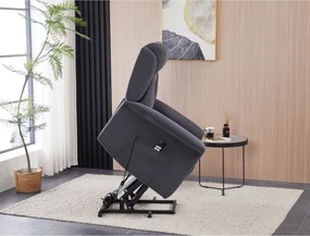 Polohovací křeslo šedé, elektrické TV-7072 GREY2