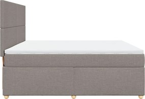 Box spring postel s matrací taupe 180x200 cm textil 3291356