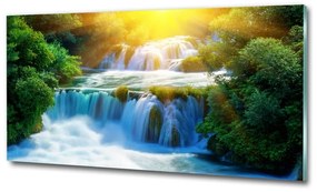Wallmuralia Fotoobraz na skle Vodopád Krka 100x50