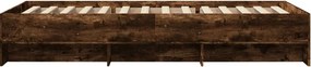Rám postele bez matrace kouřový dub 75x190 cm kompozitní dřevo 3295713